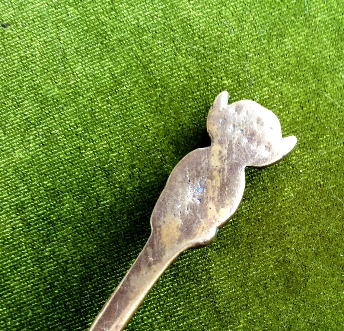 Antique Imp Brass England Spoon Patina Pixie England - Etsy