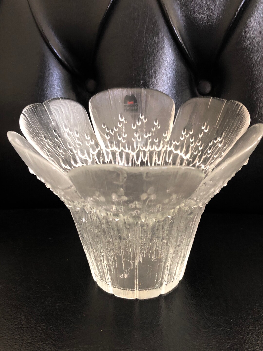 Vintage Muurla Finland Scandinavian Vase 70s Minimalist Design Crystal ...