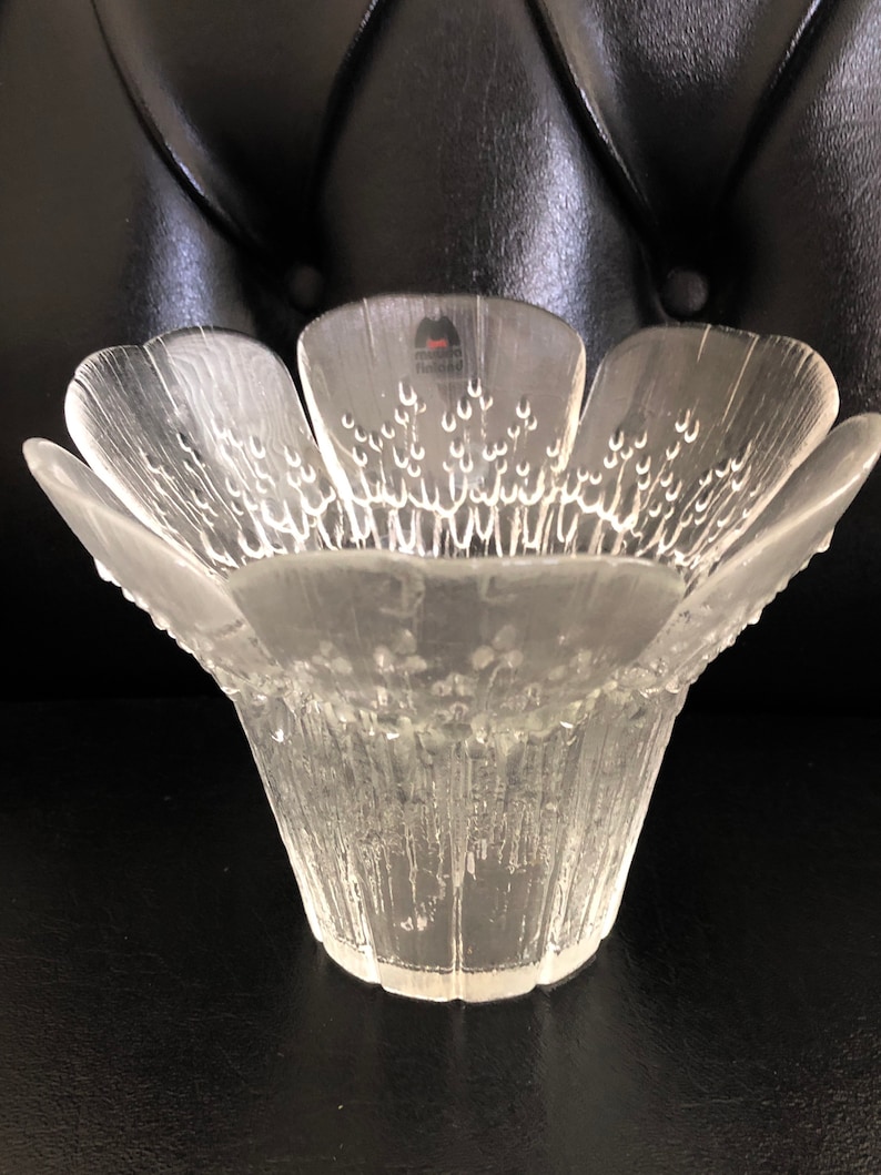 Vintage Muurla Finland Scandinavian Vase 70s Minimalist Design Crystal ...