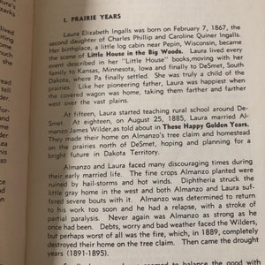 1974 Laura Ingalls Wilder Biography Written and Signed by William ...