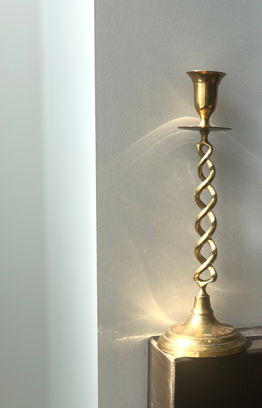 Twisted Brass Candlestick Mod Home Decor Barley Twist Design ...