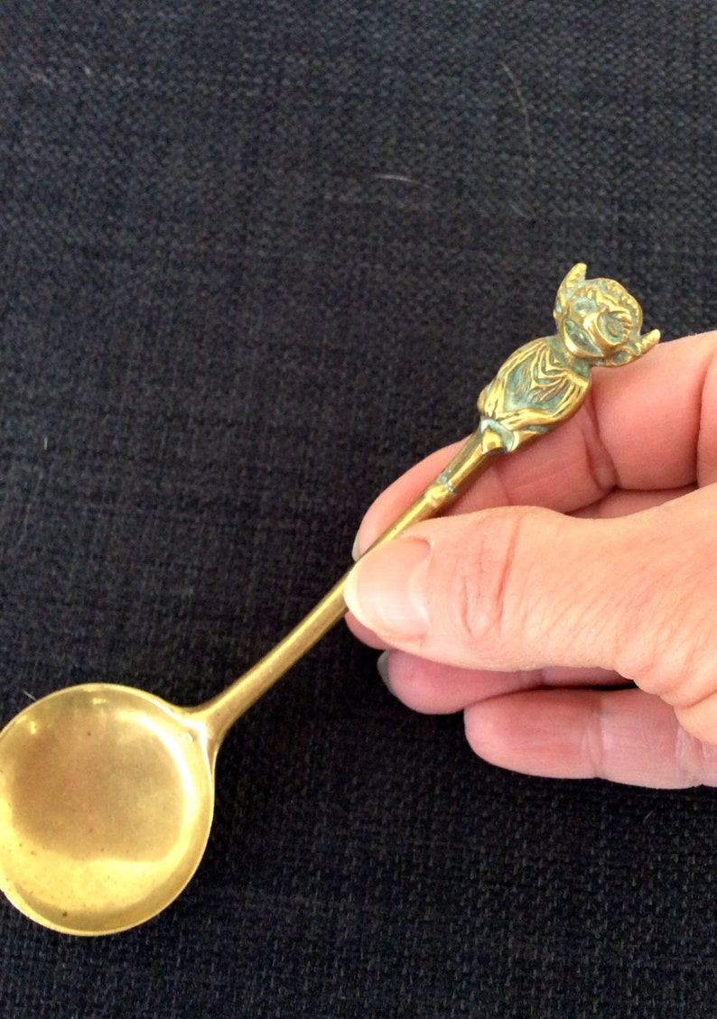 Antique Imp Brass England Spoon Patina Pixie England - Etsy