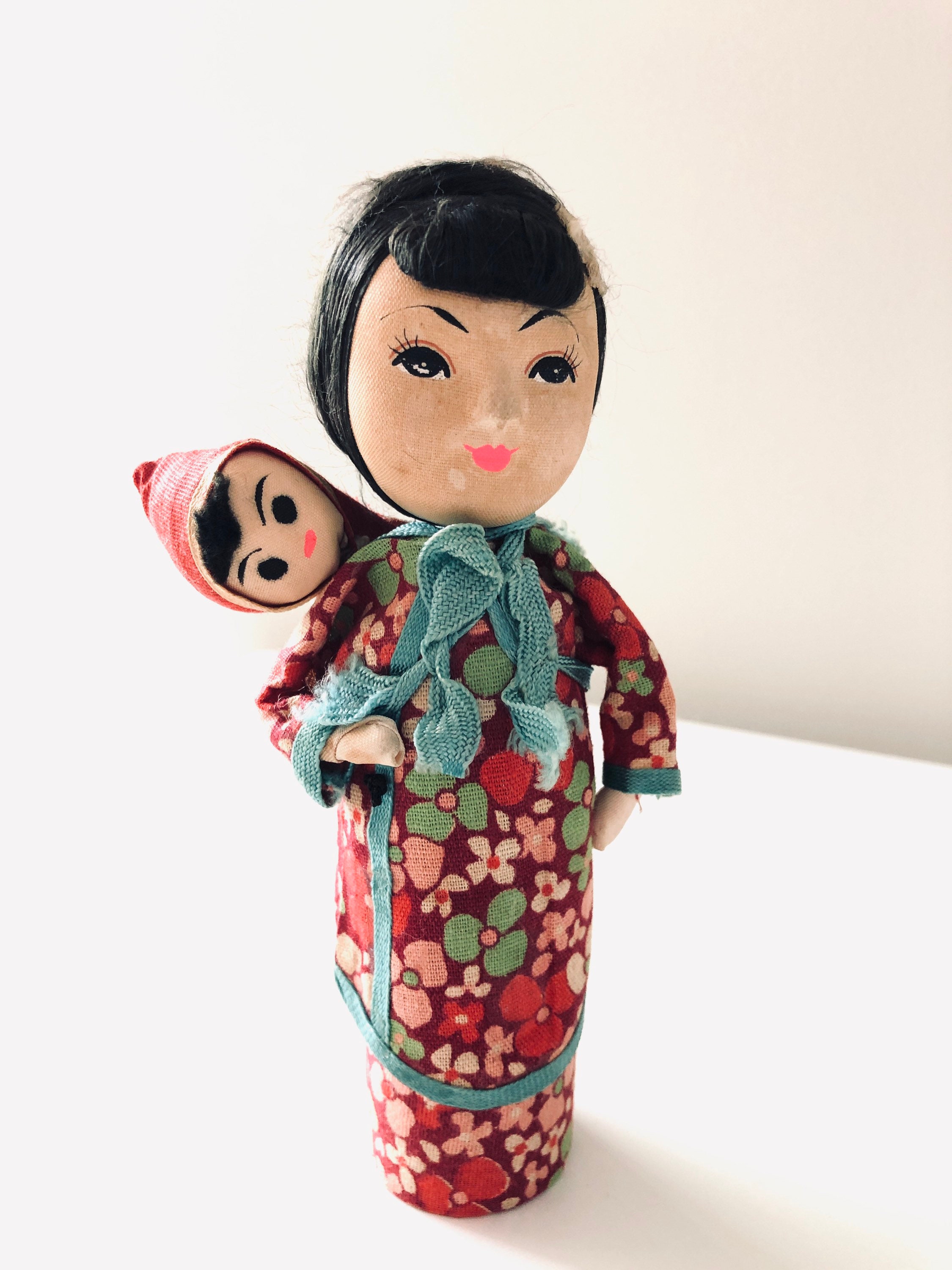 Vintage Folk Dolls Handmade Figurines Folk Art Home Decor - Etsy.de