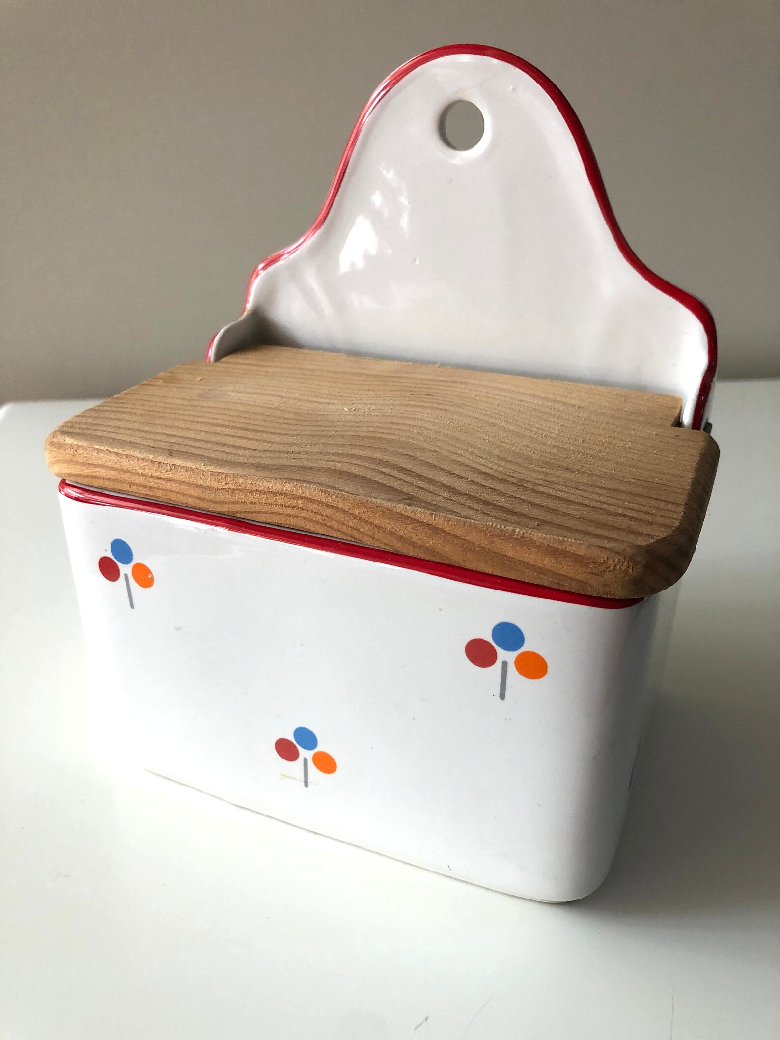 Vintage Portugal Salt Box Porcelain Genin Trudeau Label | Etsy