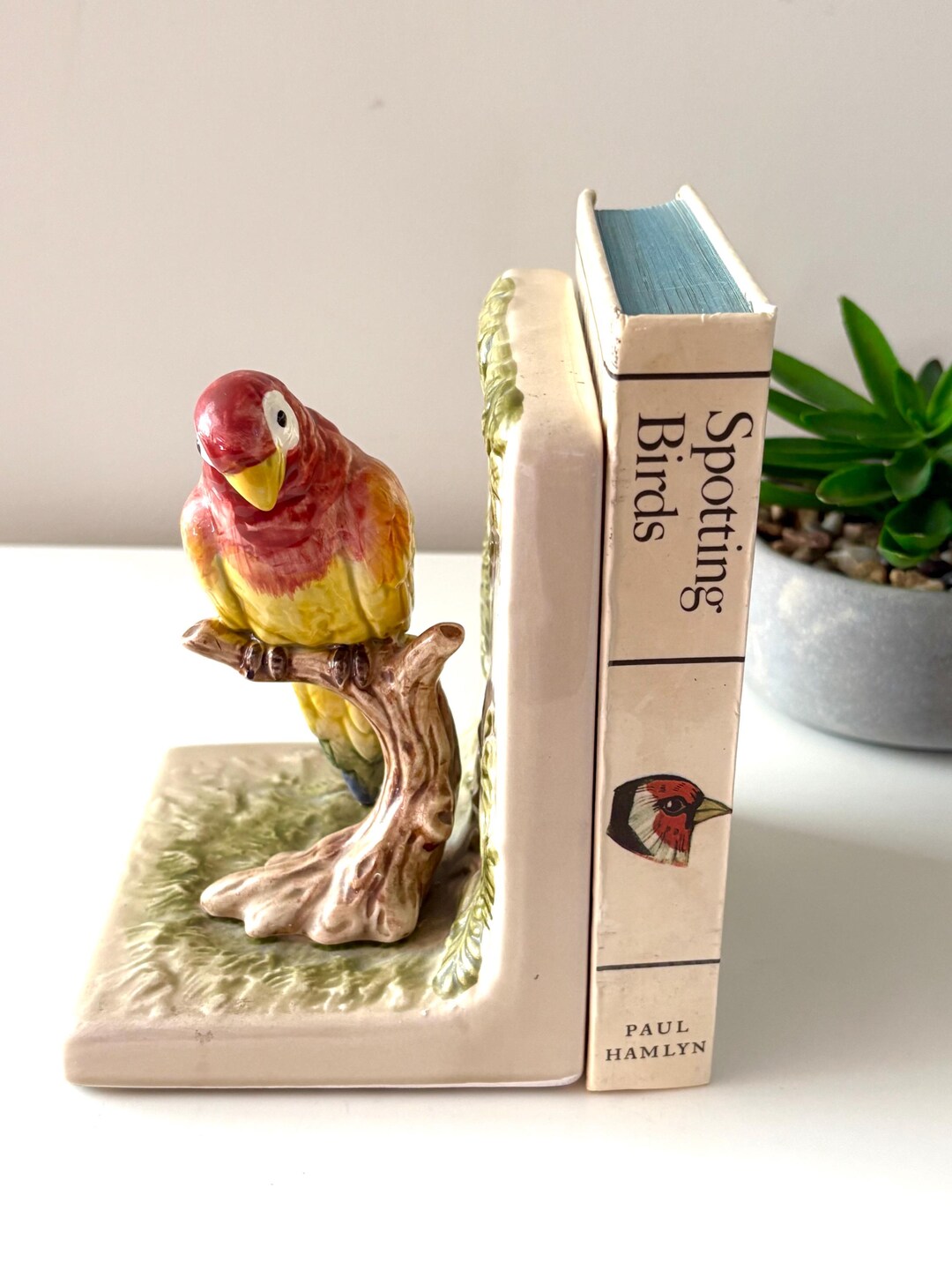Vintage Parrot Ceramic Bookend Made in Japan 70’s *can Only Be Sold in ...