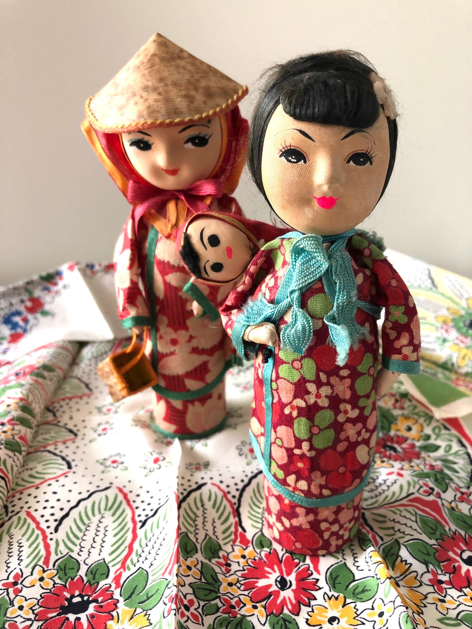 Vintage Folk Dolls Handmade Figurines Folk Art Home Decor - Etsy.de
