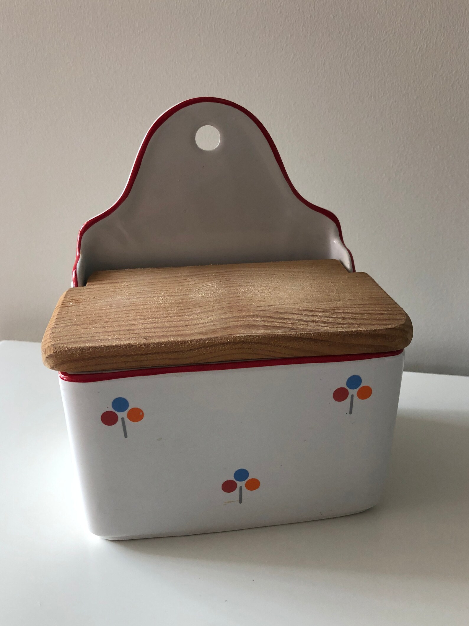 Vintage Portugal Salt Box Porcelain Genin Trudeau Label | Etsy