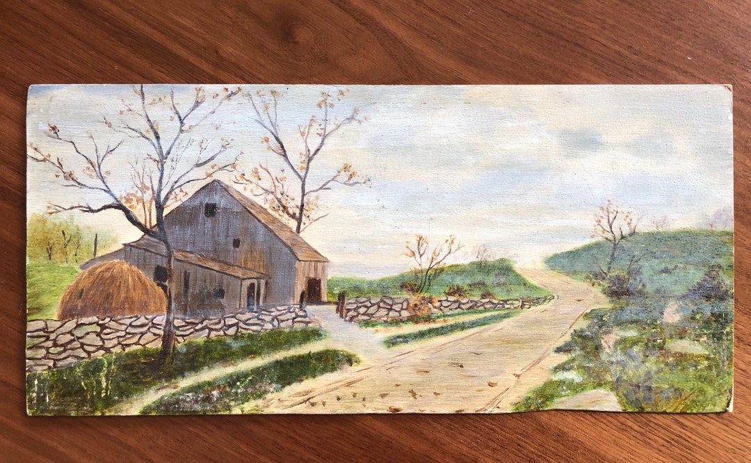 Lorne Holland Bouchard Antique Artwork Oil on Board Painting Signed ...