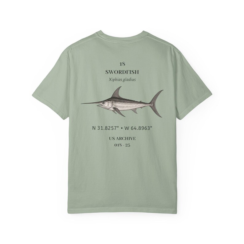 Vintage Swordfish Shirt, Scientific Illustration, Comfort Colors 1717 ...