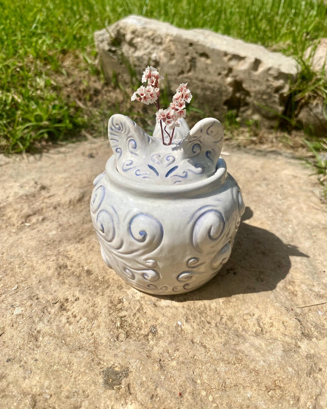 Mini Pot - Arctic Fox - Soliflore - Trinket Dish - Pawspot - Etsy