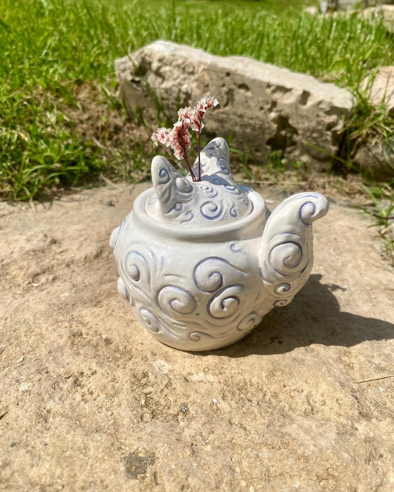 Mini Pot - Arctic Fox - Soliflore - Trinket Dish - Pawspot - Etsy