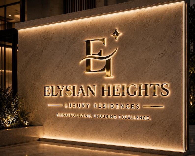 Custom 3D Metal Backlit Business Logo Sign, Illuminated Storefront Wall ...