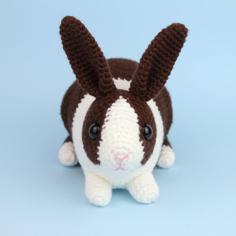 Dutch Rabbit Realistic Amigurumi Crochet Pattern for a Two-color Bunny ...
