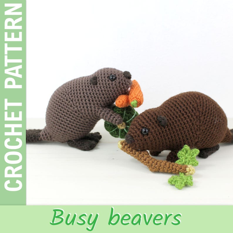 Busy Beavers Amigurumi Crochet Pattern - Etsy