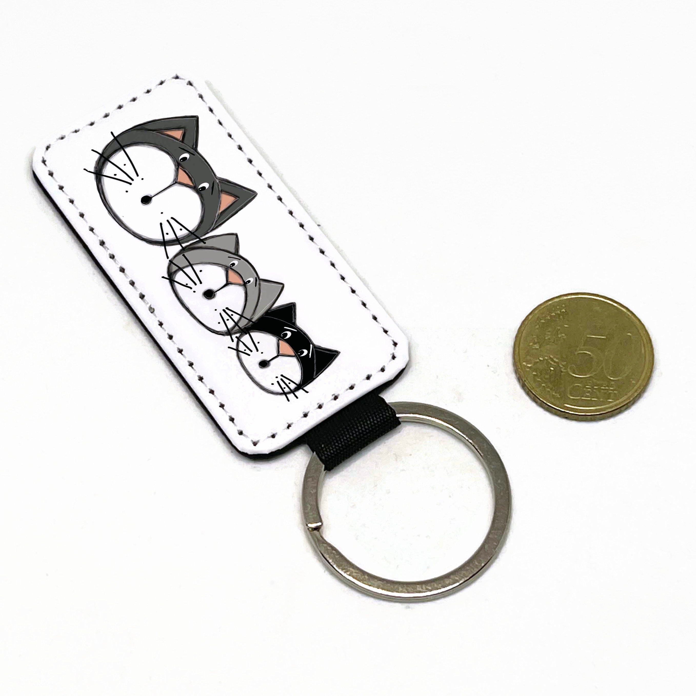 Keychain With Three Cats Cat Keychain With Ring Cat Key - Etsy UK