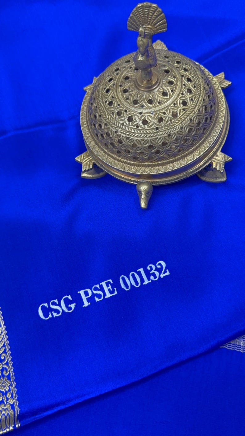Pure CSG Zari Mysore Silk Saree With Traditional Border. - Etsy