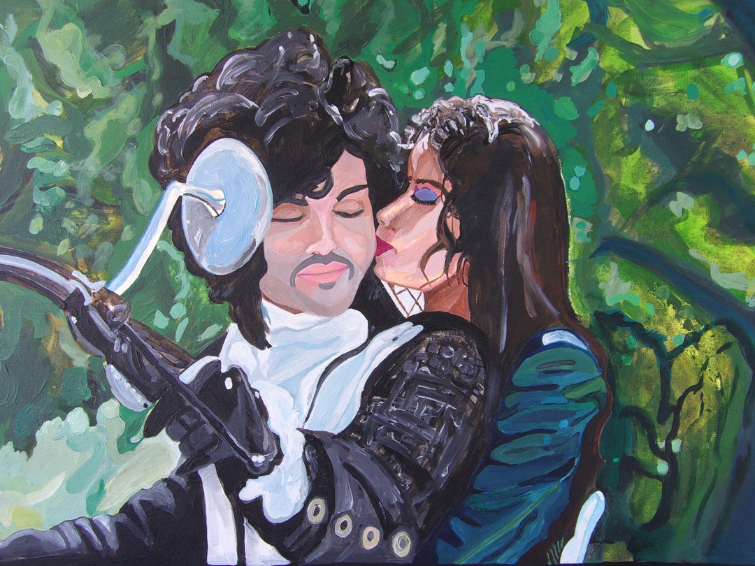 Prince and Apollonia Purple Rain Painting One by Charlie Mccomber - Etsy