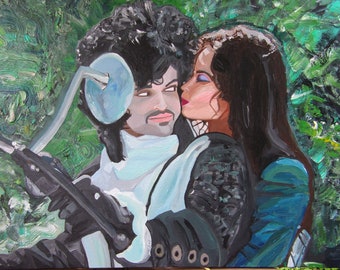 Prince and Apollonia Purple Rain Painting One by Charlie Mccomber - Etsy