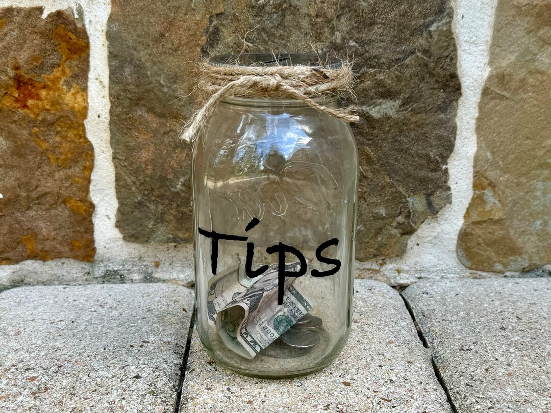 Tips Jar ~ Mason Jar - Etsy