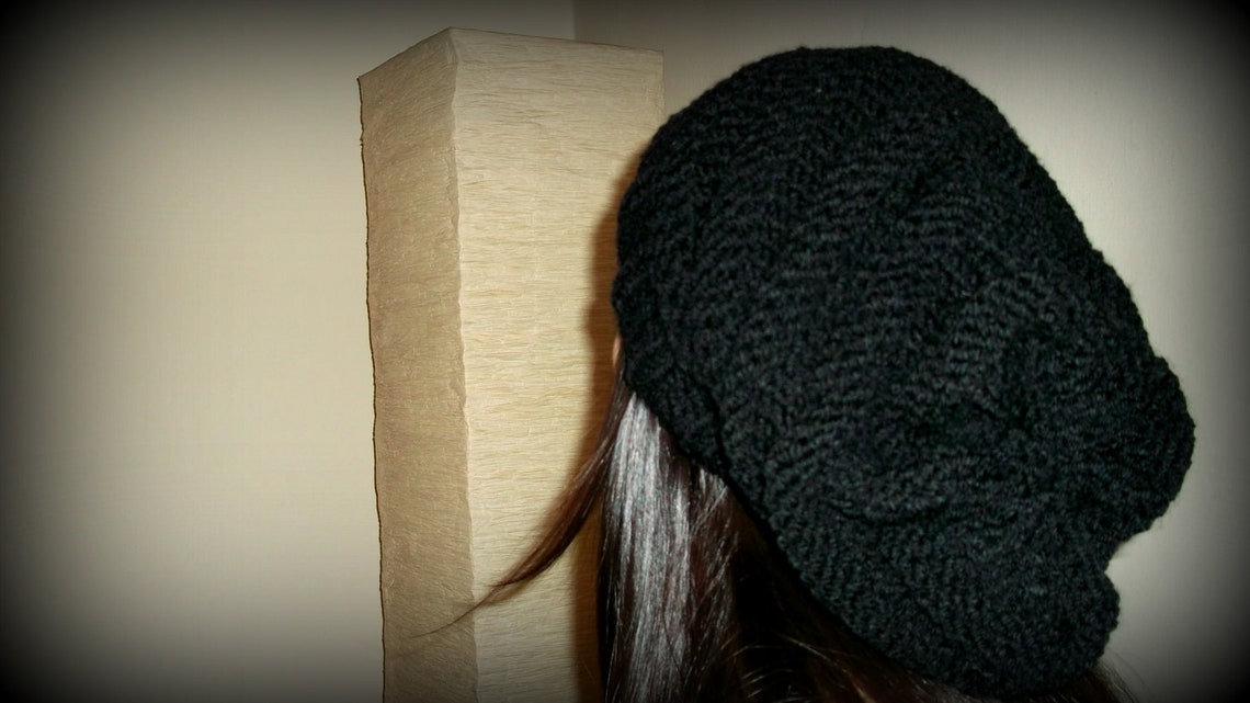 Black Handmade Hat,black Hat,woman Hat,woman Accessories,unisex Hat ...