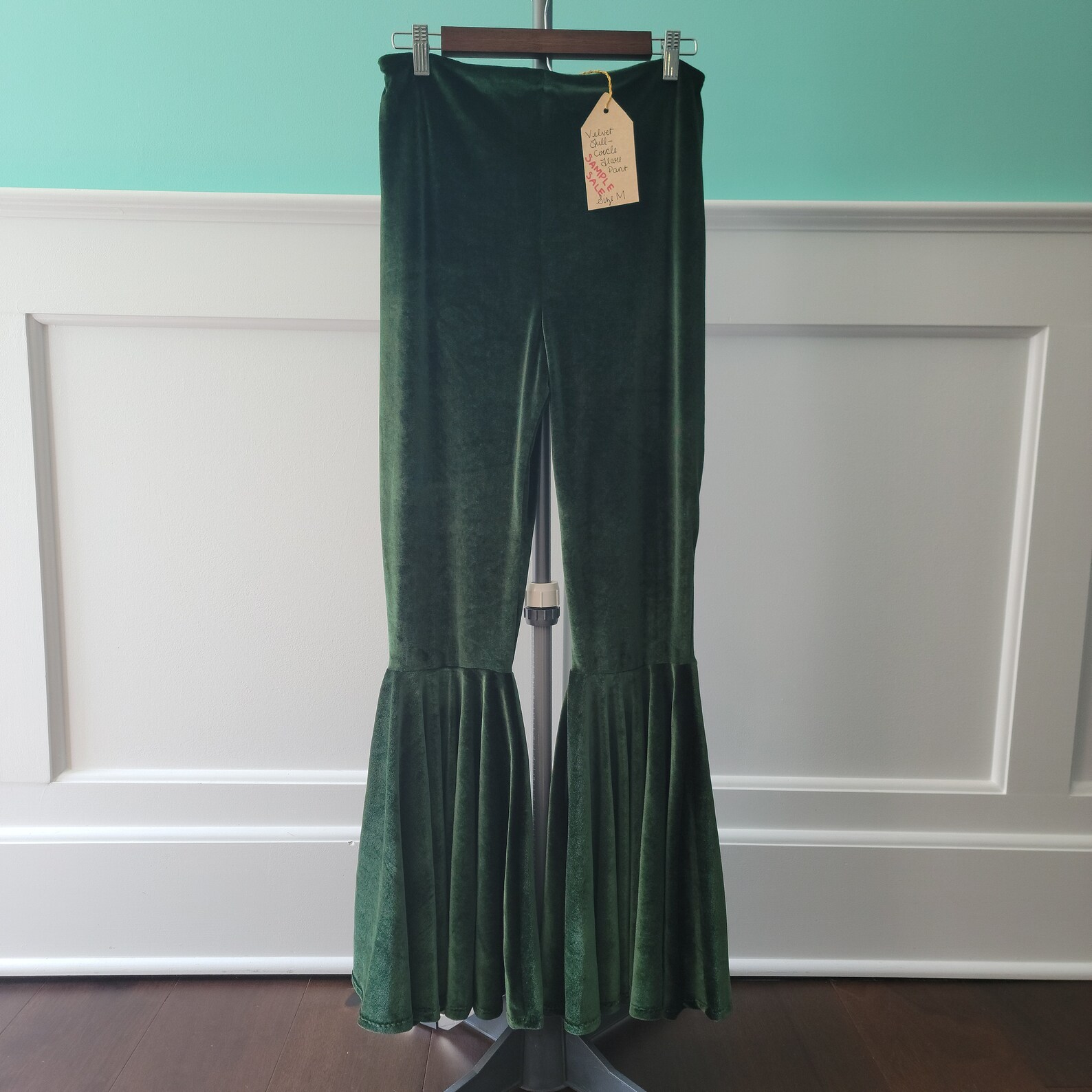 Full-circle Bell-bottom Pant in Green SAMPLE SALE ITEM - Etsy