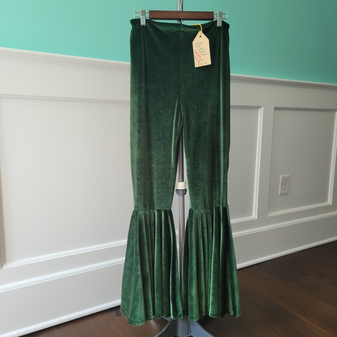 Full-circle Bell-bottom Pant in Green SAMPLE SALE ITEM - Etsy