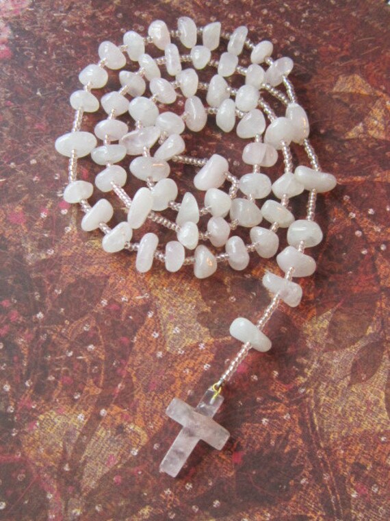 Vintage Quartz Rosary - Unique Rosary - VINTAGE ROSAR… - Gem