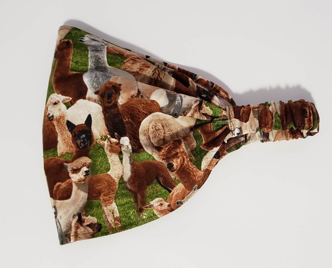 Llama Alpaca Head Scarf |wide Headband by Freckles Garden| Headband ...