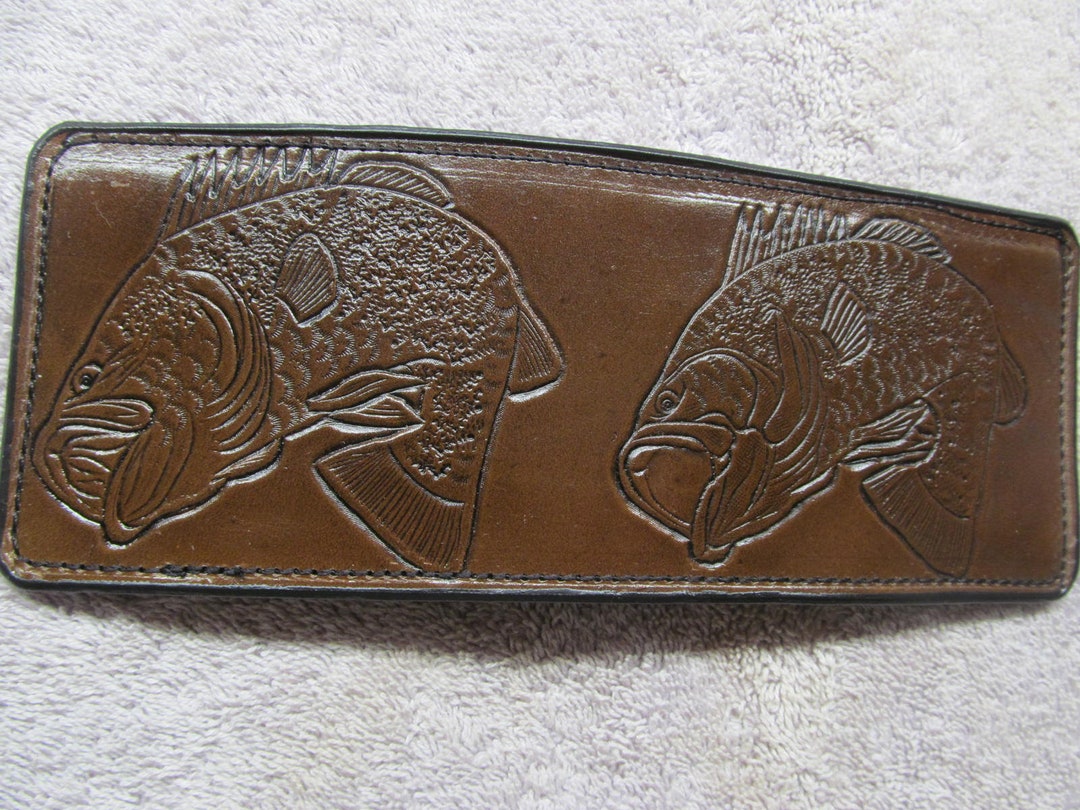Large Mouth Bass Billfold/wallet. A-2 Fishing Billfold/wallet. - Etsy