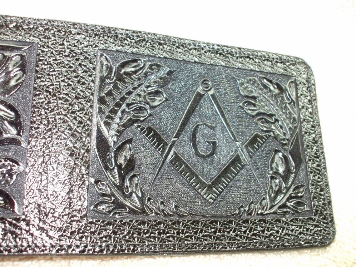 Black Masonic Wallet / Billfold 133 Mason Wallet - Etsy