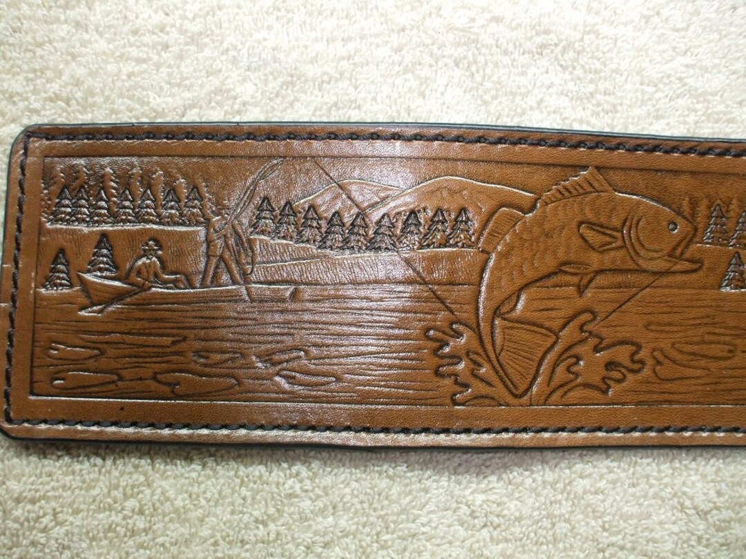 Brown Fishing Wallet / Billfold, Redfish Wallet 145 Ships Same Day as ...