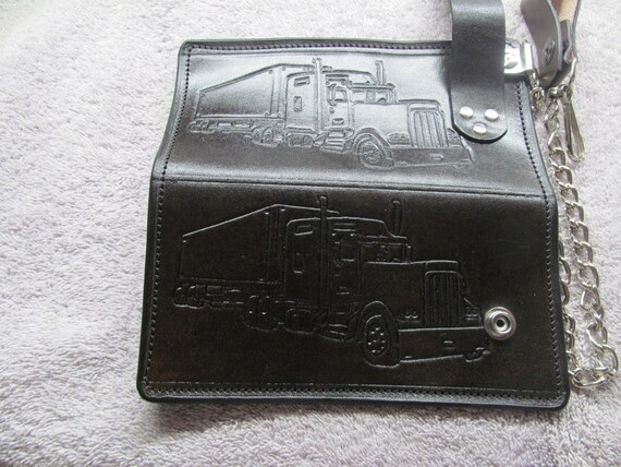 Dark Brown Semi Truck Long Wallet. Truckers Long Wallet. Ships - Etsy