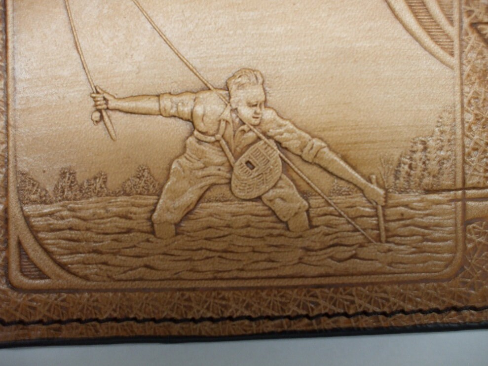 FISHING wallet / billfold FISH wallet 121 I ship the same | Etsy