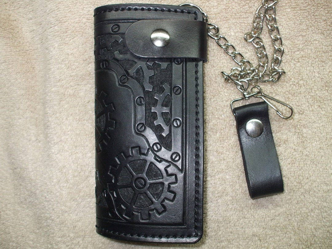 Steampunk Long Chain Wallet, Mechanic Chain Wallet. 0015 Ships Same Day ...