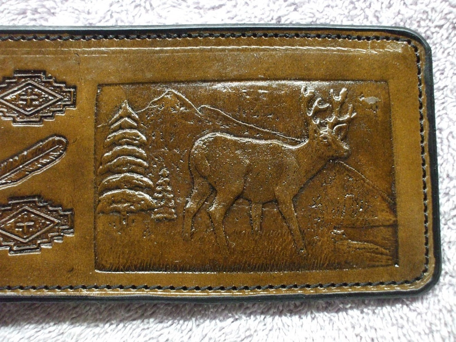 Native American Wallet / Billfold Deer Wallet B-5 I Ship - Etsy