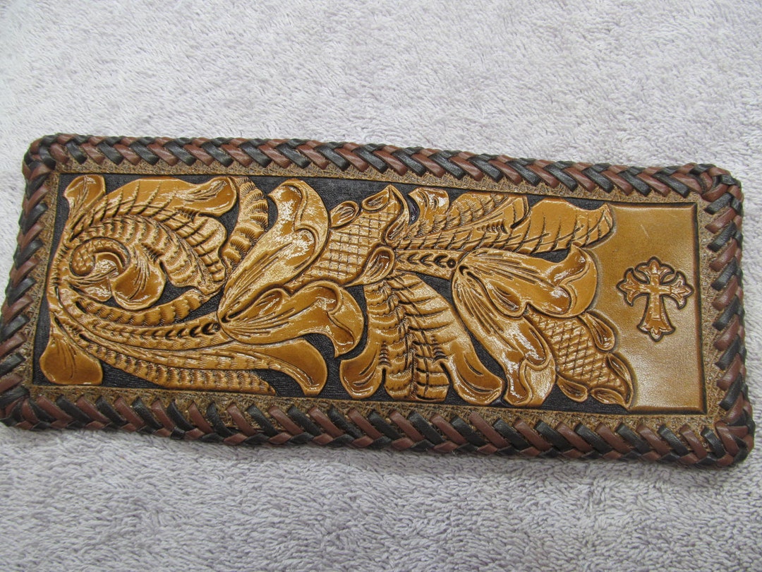 Custom Cross Laced Wallet / Billfold. Two Tone Laced Cross Wallet (285 ...