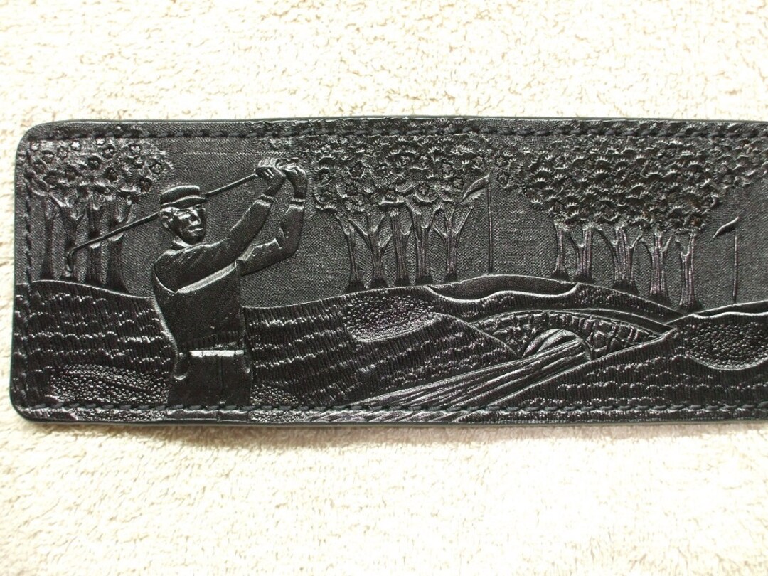 Mens Black Custom Golf Wallet / Billfold, 138 Ships Same Day as Ordered ...