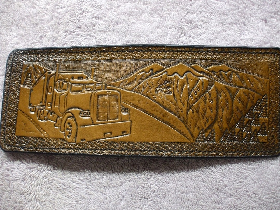 Brown Semi Truck Wallet / Billfold. Truckers Wallet 183 - Etsy