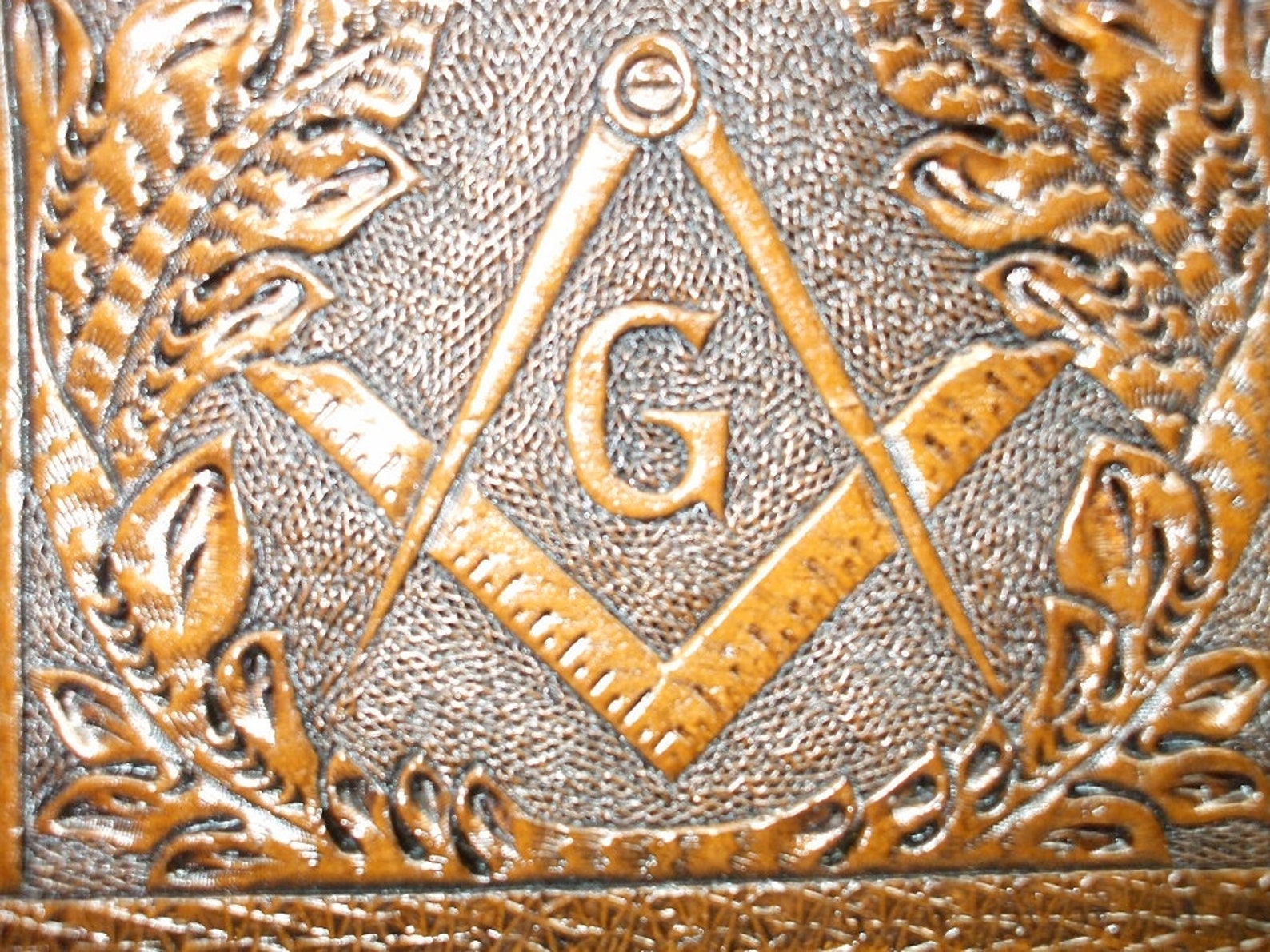 Brown freemason chain wallet. masonic long wallet. ships same | Etsy