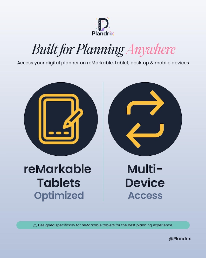 Remarkable Paper Pro Move Planner | Hyperlinked Productivity System ...