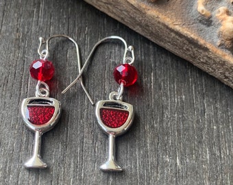 Wine Earrings - Etsy