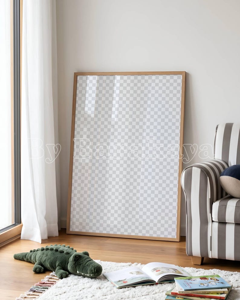 Nursery Vertical Frame Mockup PSD | Living Room Plushy Dolls, Smart ...