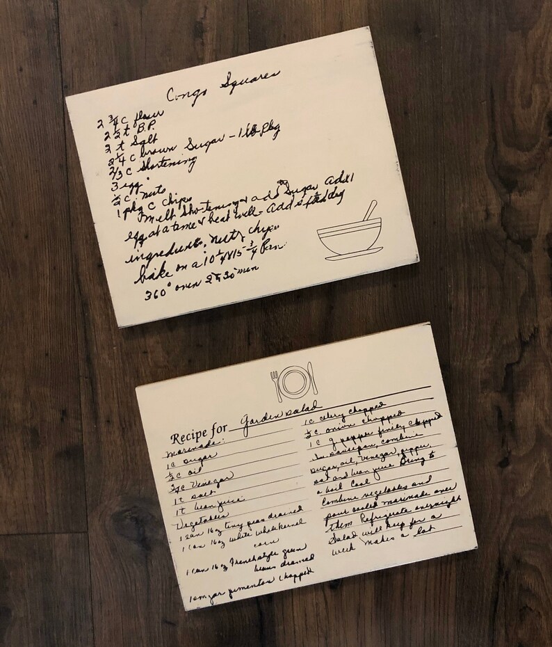 Handwritten Recipe Sign - Etsy