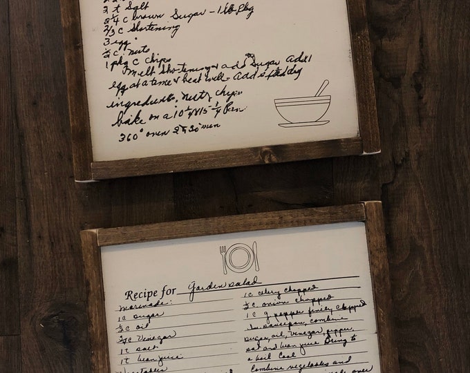 Handwritten Recipe Sign - Etsy