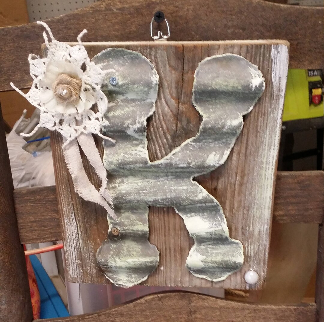 Rustic Letter K - Etsy