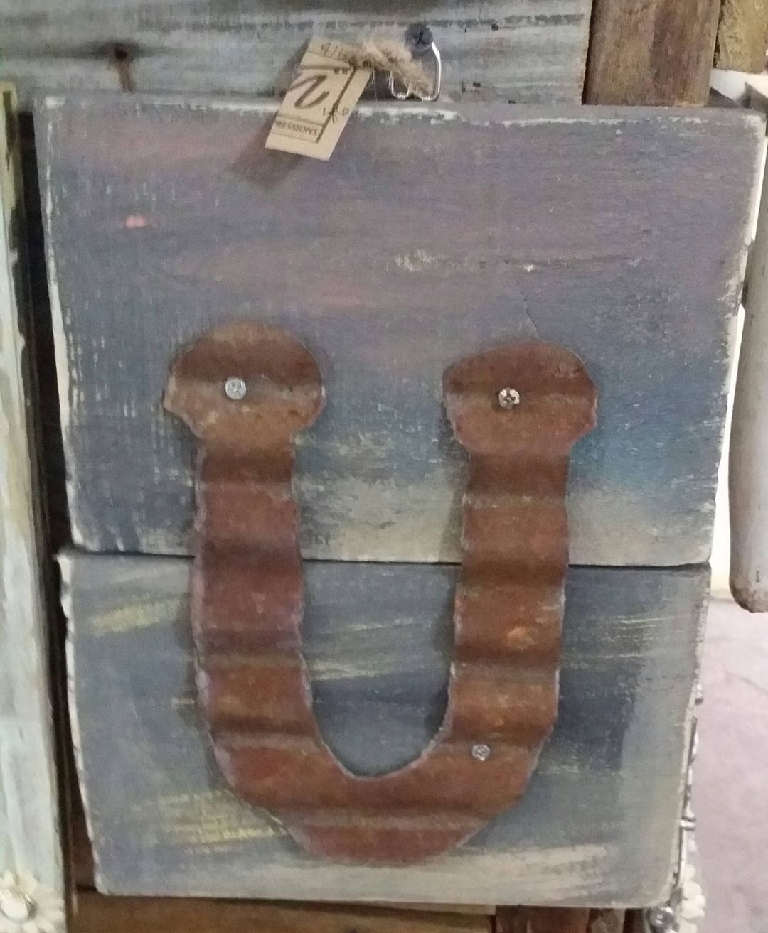 Rustic Letter U - Etsy