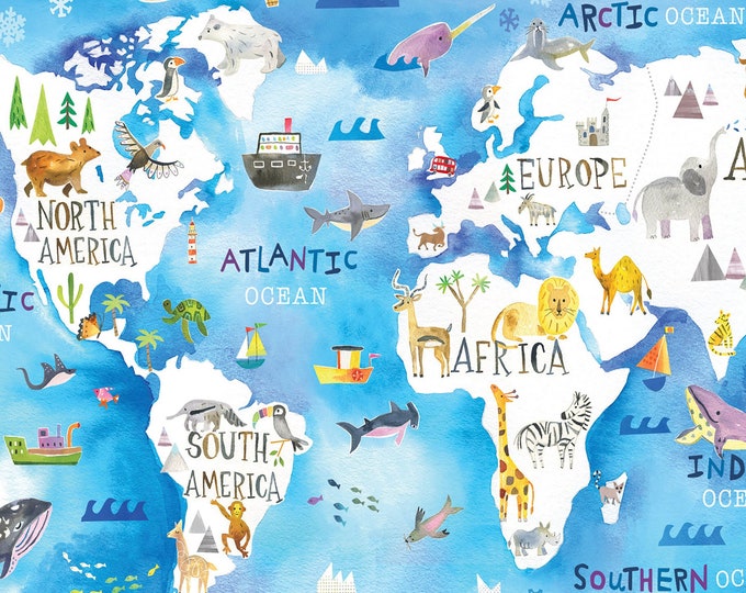 Hello World Map - Etsy