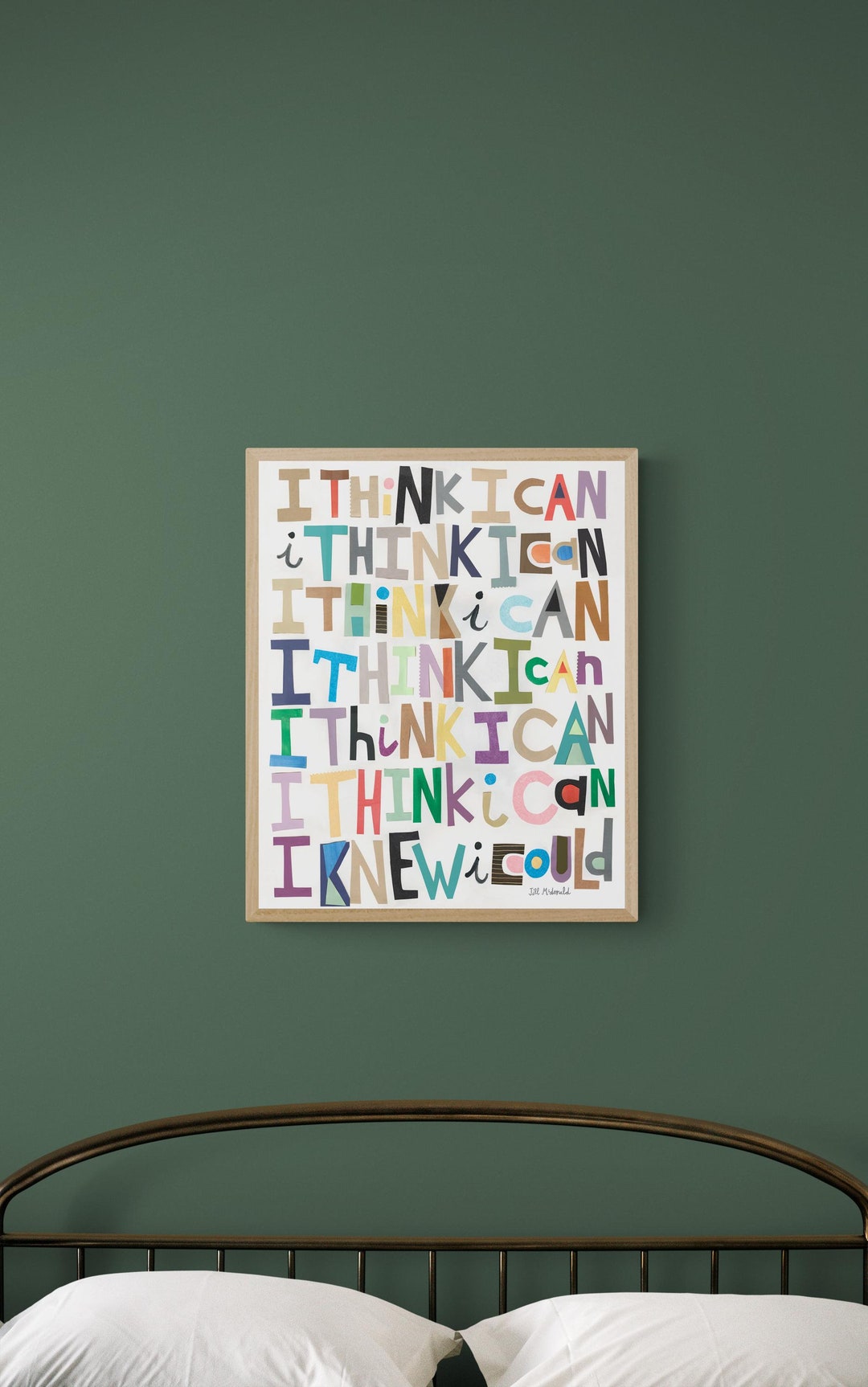 I Think I Can Motivational Cut Paper Art Print by Jill Mcdonald - Etsy