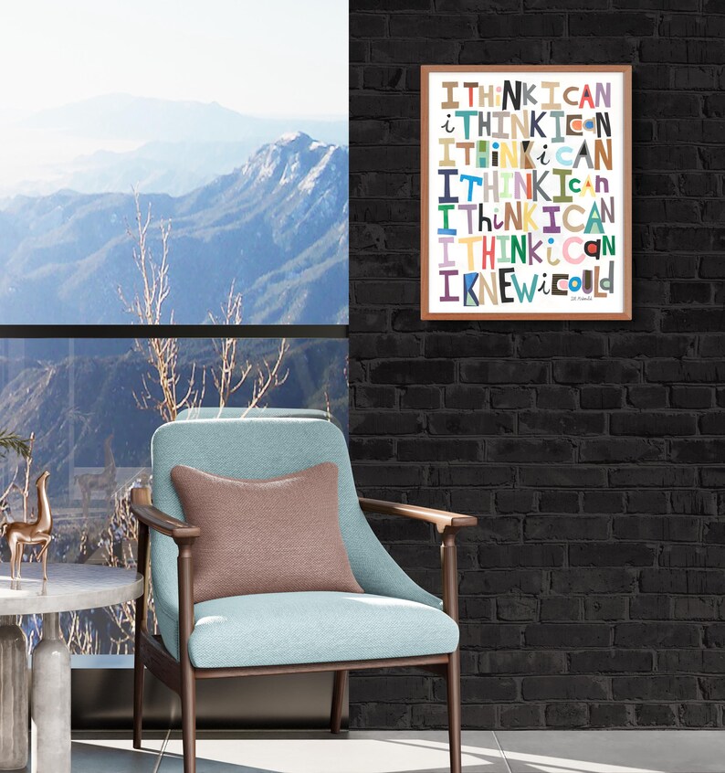 I Think I Can Motivational Cut Paper Art Print by Jill Mcdonald - Etsy