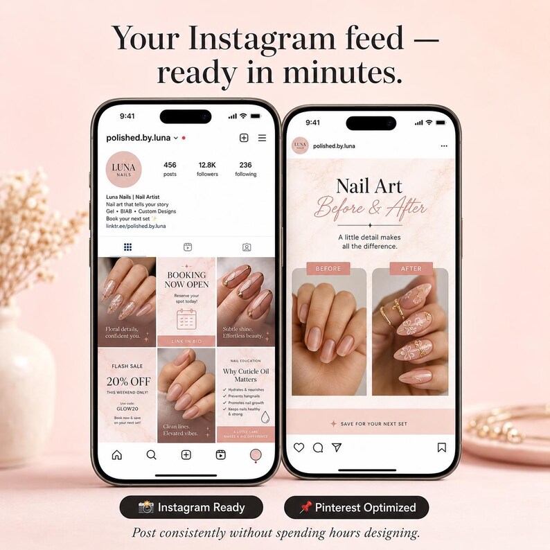 130 Nail Tech Canva Templates, Booking, Promo (digital Download) - Etsy